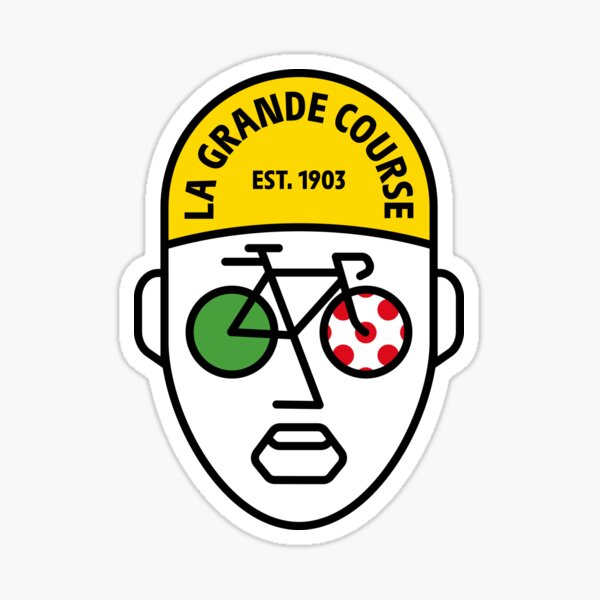 "Le Tour Race Face" Sticker for Sale by reigedesign | Redbubble