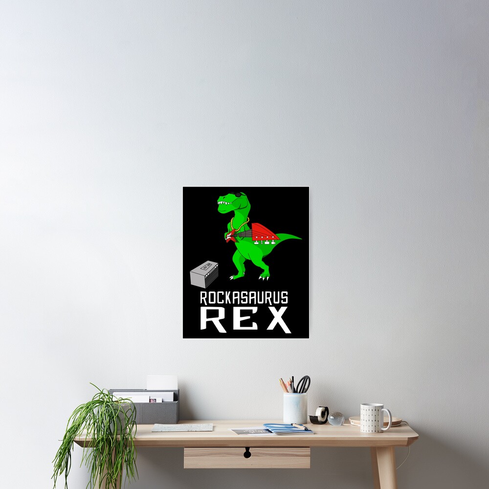 Póster «Rockasaurus Rex Rockstar T-Rex Tiranosaurio Rex Dinosaurio» de ...
