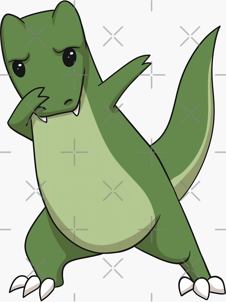 "Dabbing T-Rex Tyrannosaurus Rex Dinosaur" Sticker for Sale by ...