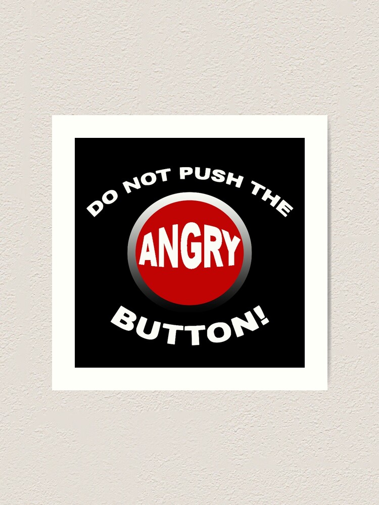 "Angry Button" Art Print by watsonillustrations | Redbubble