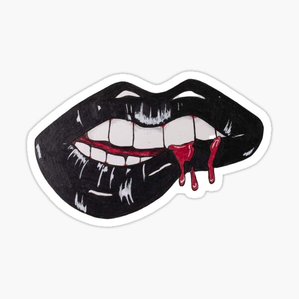 "Bite me" Sticker for Sale by PunkStudios | Redbubble