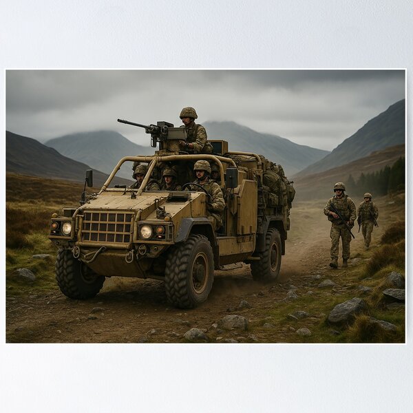 "Jackal Patrol in the Highlands" Poster for Sale by Start-Aviation ...