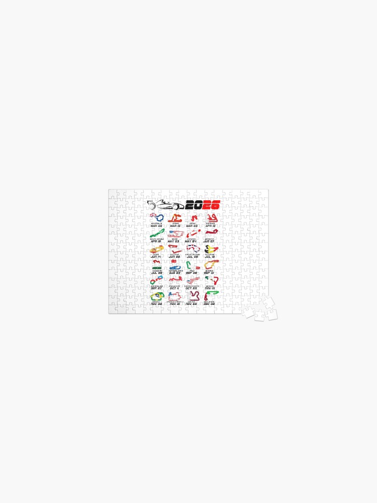 "Calendar Formula race cars 2026 circuits colors white v2" Jigsaw ...