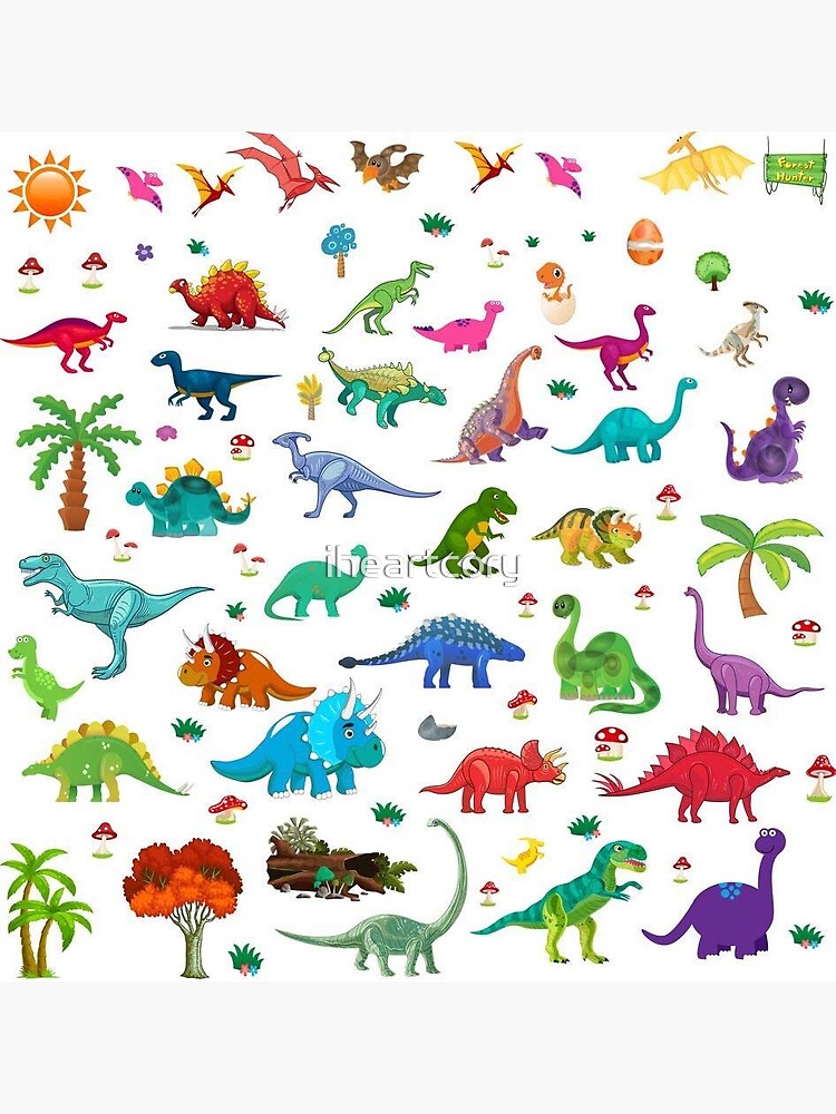 "Dino Collage" Sticker for Sale by iheartcory | Redbubble