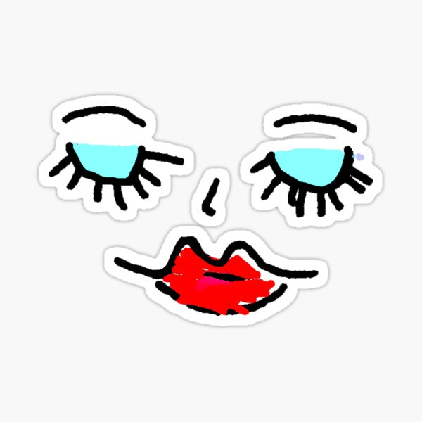 "Cute line art face" Sticker for Sale by studiobexx | Redbubble