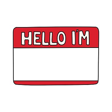 "Hello I'm Blank Nametag" Sticker for Sale by kids1412 | Redbubble