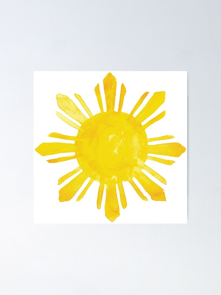 "Filipino Sun in Watercolor" Poster for Sale by josebalasta | Redbubble