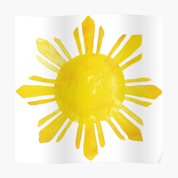 "Filipino Sun in Watercolor" Poster for Sale by josebalasta | Redbubble