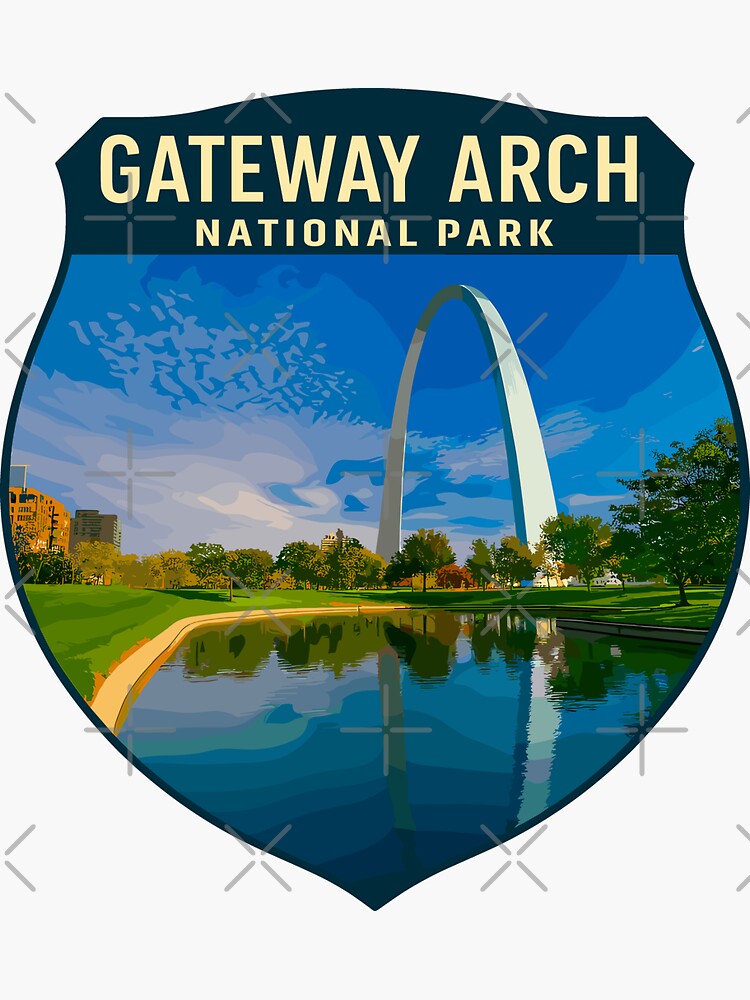 "Gateway Arch National Park Retro Sticker" Sticker for Sale by Vicam27 ...