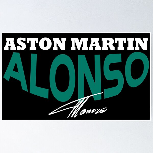 "Fernando Alonso Aston Martin F1 Signature Art - Iconic Driver ...