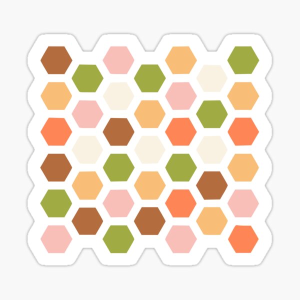 "Hexagons" Sticker for Sale by adiosmillet | Redbubble