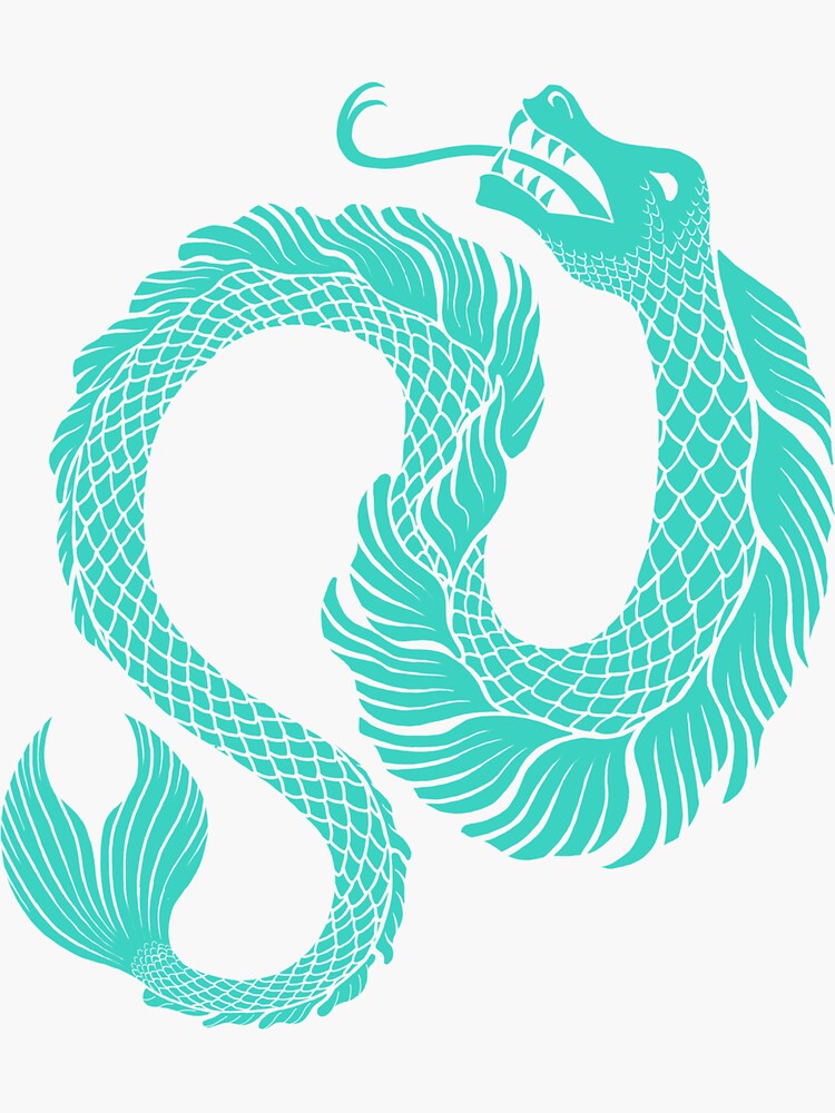 "Sea Serpent Sigil" Sticker for Sale by monstertino | Redbubble