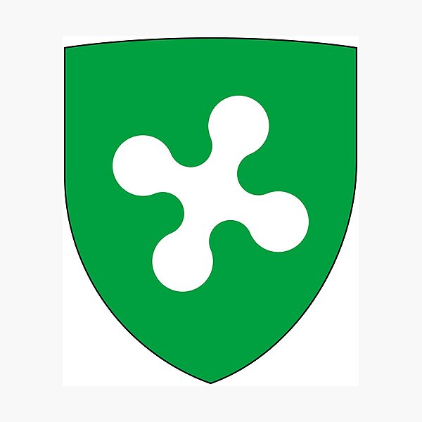 Lámina fotográfica «Escudo de armas de Lombardía, Italia» de PZAndrews ...