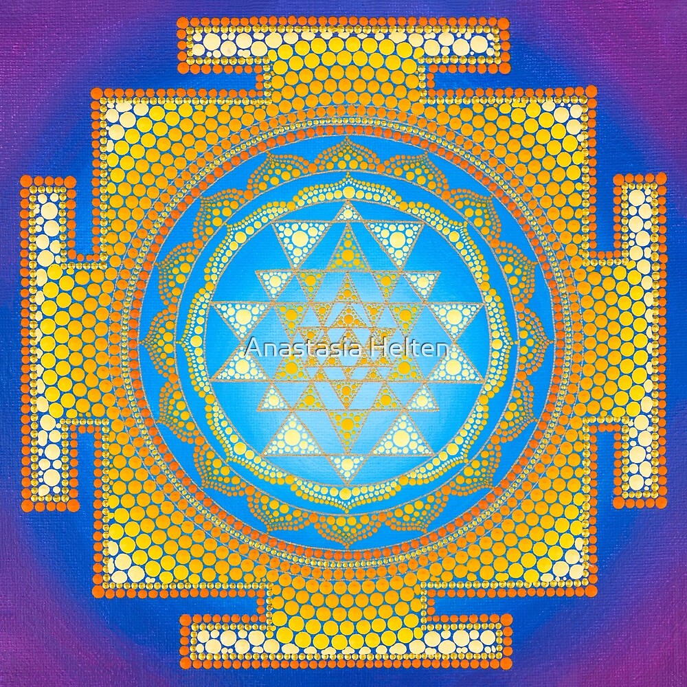 "Sri Yantra painting on canvas" by Anastasia Helten | Redbubble