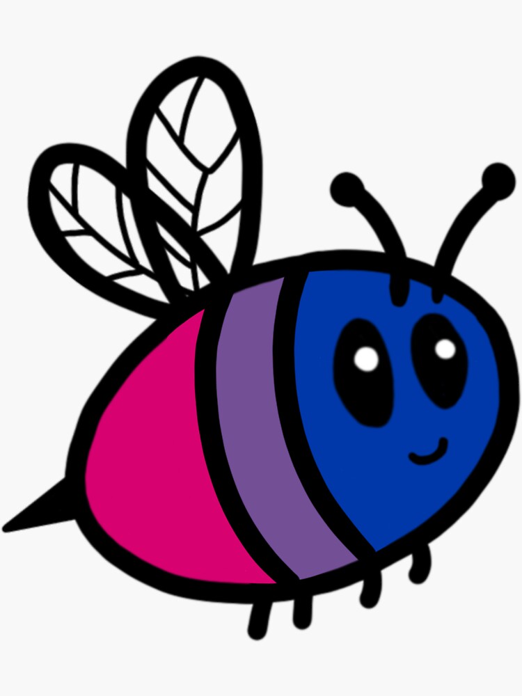 "Bisexuali-bee" Sticker for Sale by JolineCreations | Redbubble