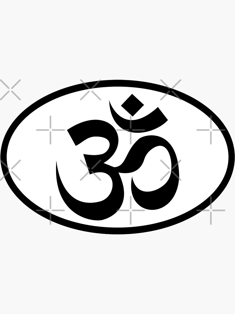"Om Symbol Oval Sticker" Sticker for Sale by StillMeadow | Redbubble