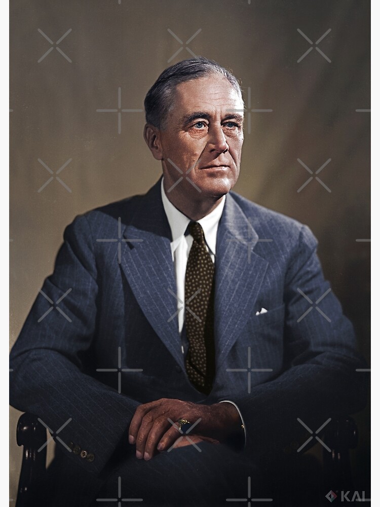 "Franklin D. Roosevelt, 1944 colorized" Art Print for Sale by KAI ...