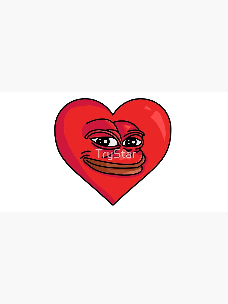 "Pepe heart funny love meme" Art Print by TryStar | Redbubble