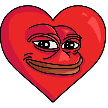 "Pepe heart funny love meme" Sticker for Sale by TryStar | Redbubble