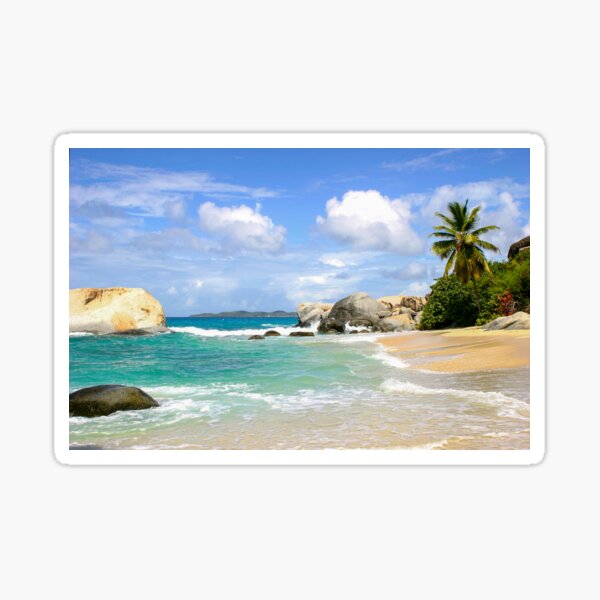 "Idyllic tropical beach scene" Sticker for Sale by DARRIN ALDRIDGE ...