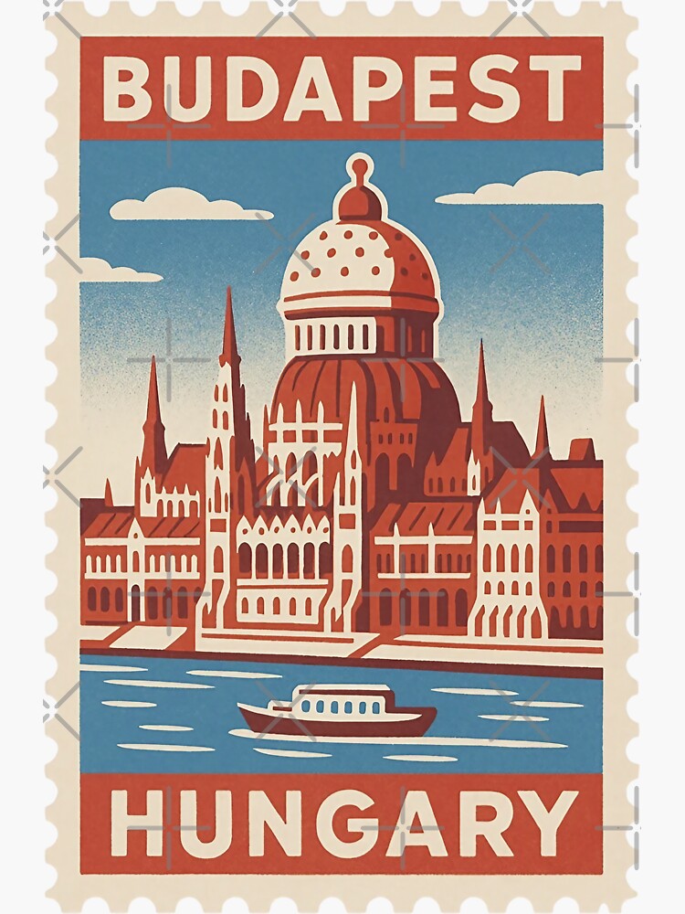 "Vintage Stamp of Budapest Hungary | Retro Travel-Inspired City Design ...