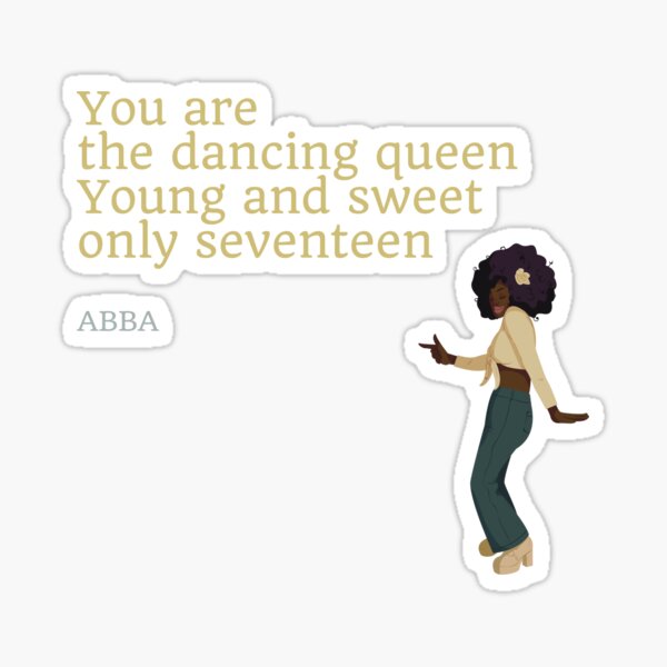 "ABBA Dancing queen fan art" Sticker for Sale by Etaipal | Redbubble