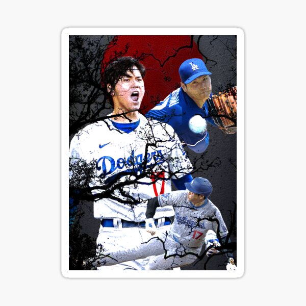 "Shohei Ohtani Japan/Dodgers Themed Artwork Design" Sticker for Sale by ...