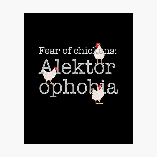 "Fear of Chickens, Phobia" Photographic Print for Sale by amymh | Redbubble