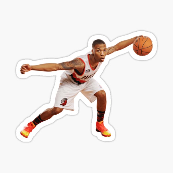 "Damian Lillard dribbling" Sticker for Sale by leologie | Redbubble