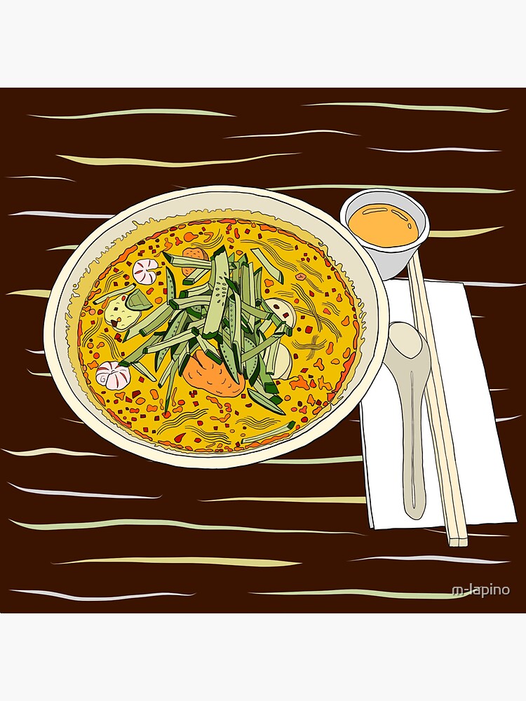 "Singapore Laksa Noodle" Sticker for Sale by m-lapino | Redbubble