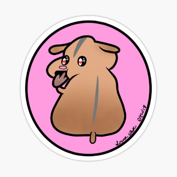 "Hammy Butt!" Sticker by LexiArtPlace | Redbubble