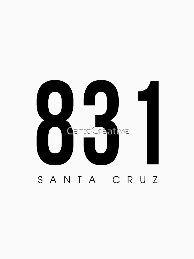 "Santa Cruz, CA - 831 Area Code design" T-shirt for Sale by ...