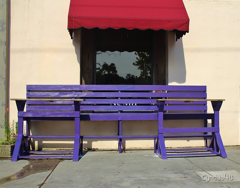 "Whimsical Purple Bench " by Cynthia48 | Redbubble