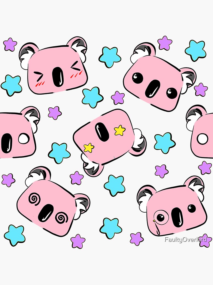 "Pink Koalas" Sticker by FaultyOverlord | Redbubble