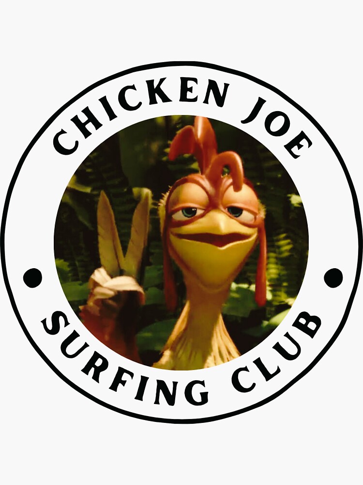 "Chicken Joe Surfing Club – Funny Surf’s Up Inspired Design" Sticker ...