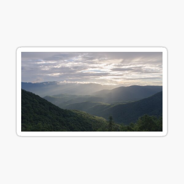 "Sunrise in North Georgia Mountains" Sticker for Sale by andreaanderegg ...