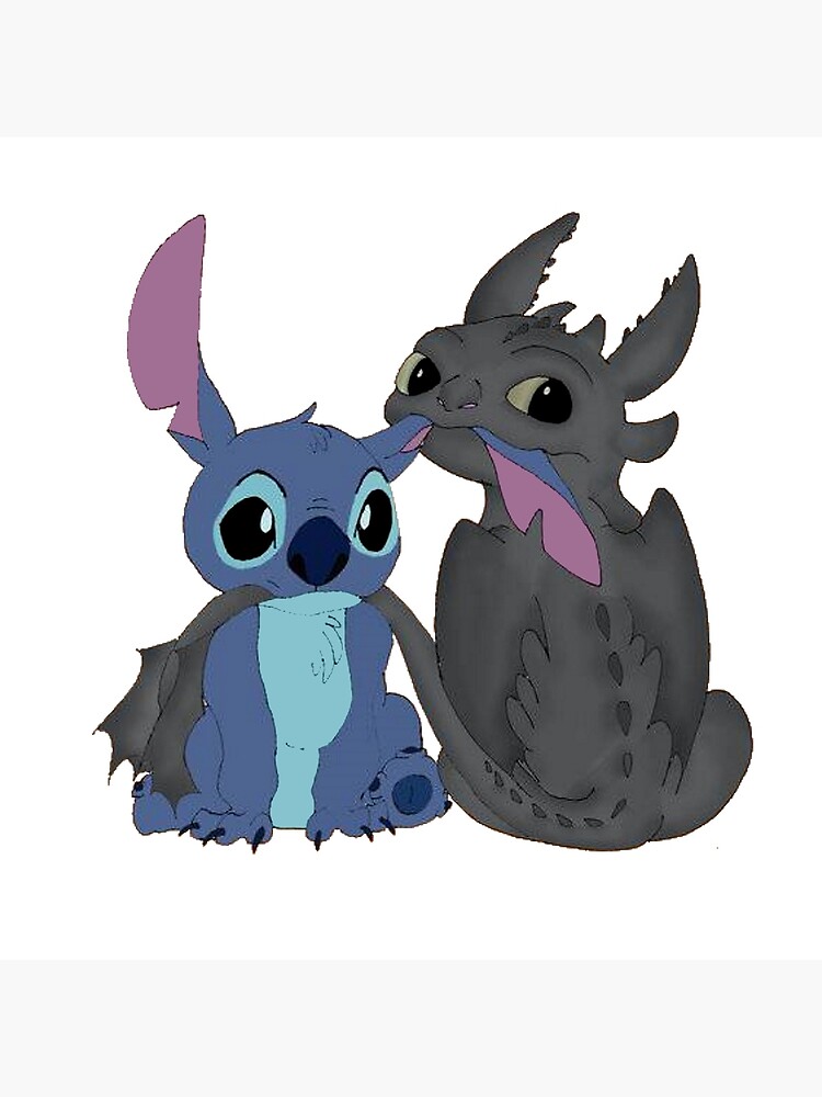 Lámina artística «Desdentado y Stitch» de Meow-Baby3 | Redbubble