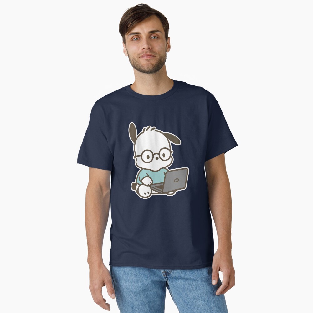 "Pochacco on Laptop" Sticker for Sale by Lizscorpio | Redbubble