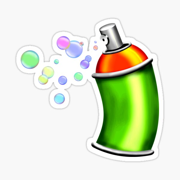 "Aerosol can with soap bubbles" Sticker for Sale by AK1Shirts | Redbubble