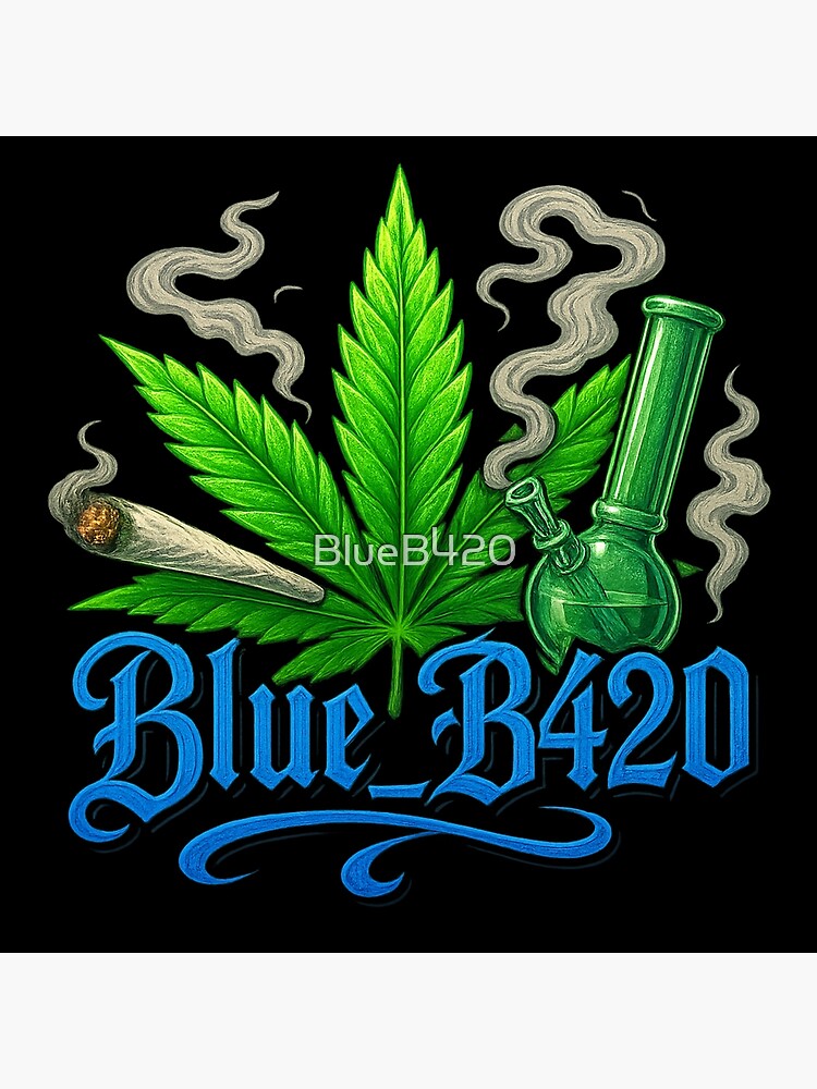 Fotodruck mit "Blue_B420 – Neon Cannabis Vibes" von BlueB420 | Redbubble