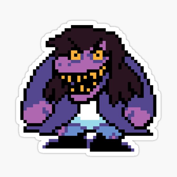 "Susie Mad sprite Deltarune" Sticker for Sale by Adomanid | Redbubble