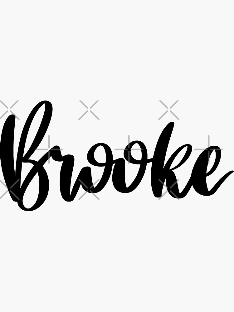 "Brooke " Sticker for Sale by ellietography | Redbubble