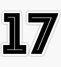 Number Seventeen Stickers | Redbubble