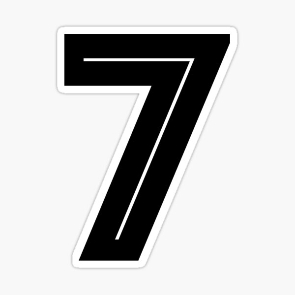 Number 7 Stickers | Redbubble