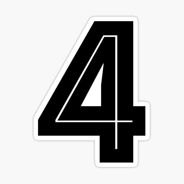 Number 4 Stickers | Redbubble