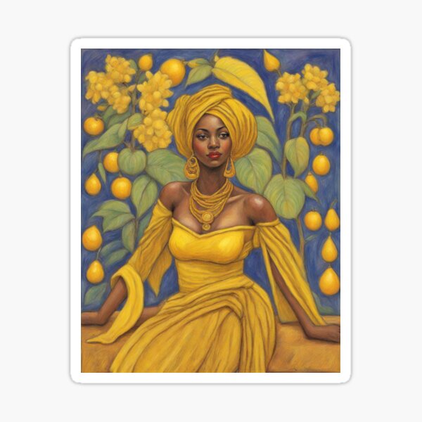 "Oshun Yoruba Orisha Goddess " Sticker for Sale by morbidcouture ...