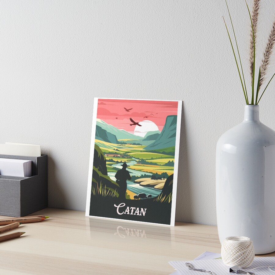"CATAN - Poster Inspired by Catan / Retro Board Game Poster / Wall Art ...