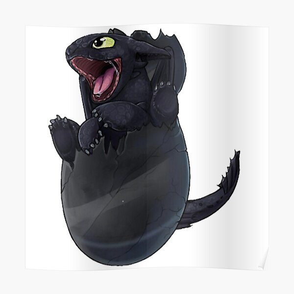"Toothless Egg" Poster for Sale by Meow-Baby3 | Redbubble