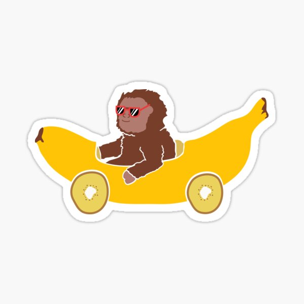 "Banana Car" Sticker for Sale by newcris | Redbubble