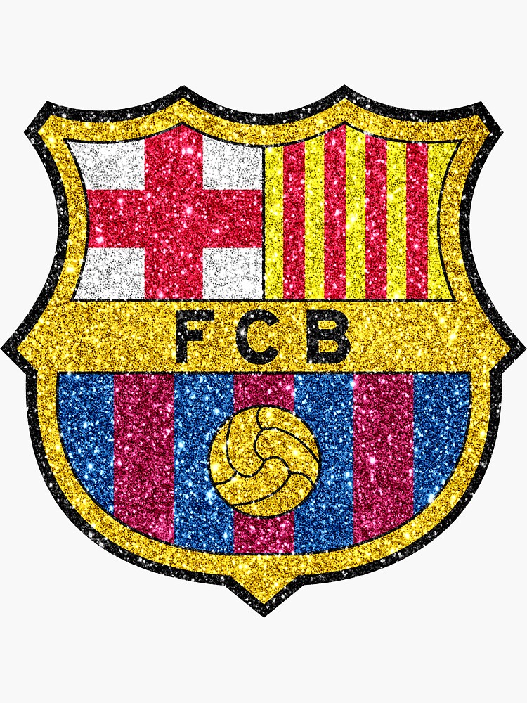 "barca glitter logo" Sticker for Sale by samanthaedelman | Redbubble